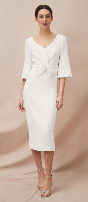 Layla Bow Midi Dress | Rent PHASE EIGHT dresses – Girl Meets Dress